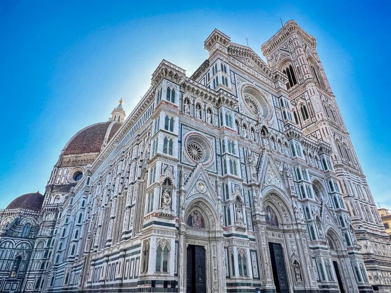 The Front Facade of the Duomo in Florence Stock Photo - Image of ...