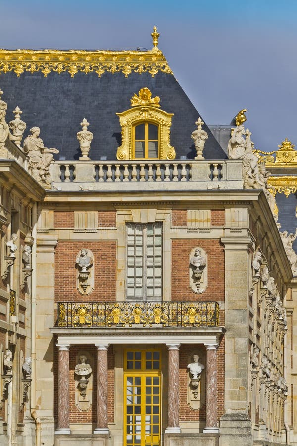 Front Facade of Famous Palace Versailles Stock Photo - Image of louis ...