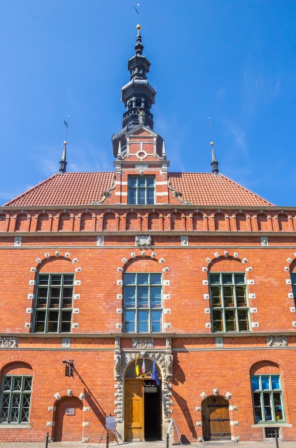 Front Facade of the Historic Old Town Hall in Gdansk Stock Photo ...