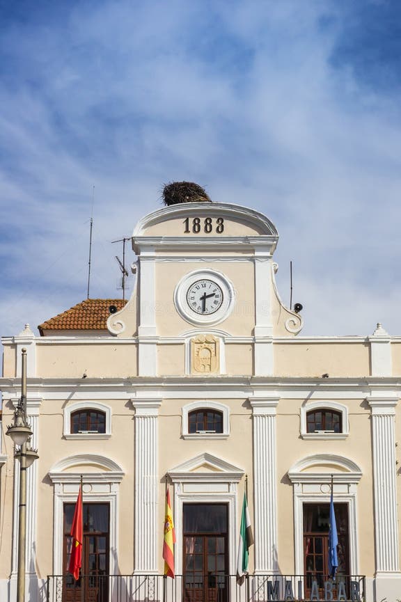 Front Facade of the Historic Town Hall in Merida Stock Photo - Image of ...