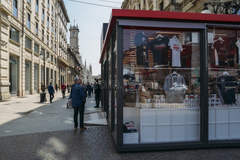 Front Facade of the Milan Official Store Editorial Image - Image of ...