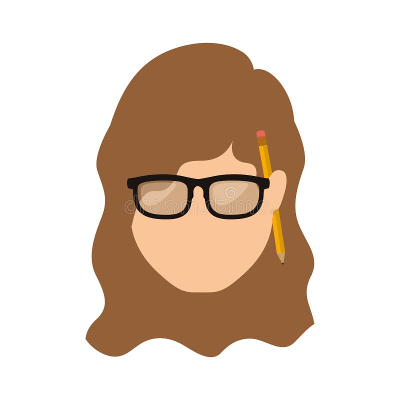 Front Face Woman with Wavy Short Hair Stock Vector - Illustration of ...