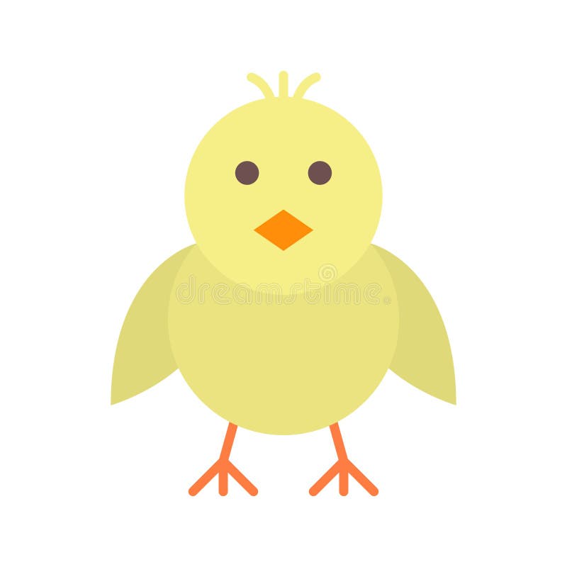 Front-Facing Baby Chick Icon Vector Image. Stock Vector - Illustration ...