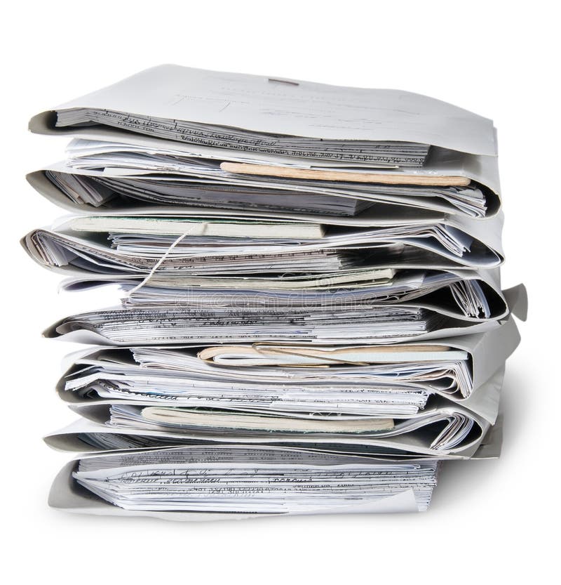 In Front Files Arranged in Stack Stock Photo - Image of organization ...