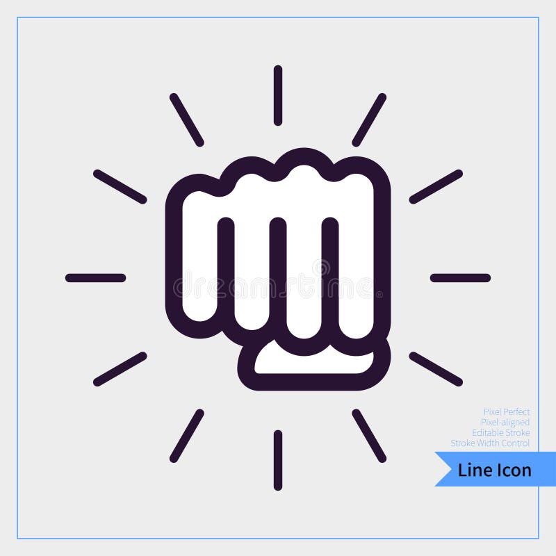 Front Fist Close Hand Vector Illustration Stock Vector - Illustration ...