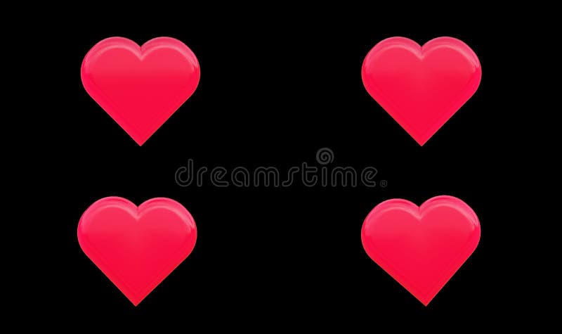 Front Flat Heart Beat Shake Spin Dance Float 3D Animation Alpha Channel ...