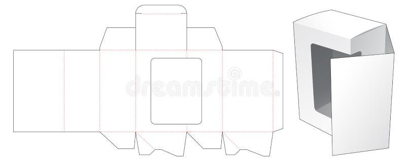 Packaging Box and 2 Cover Die Cut Template Stock Vector - Illustration ...