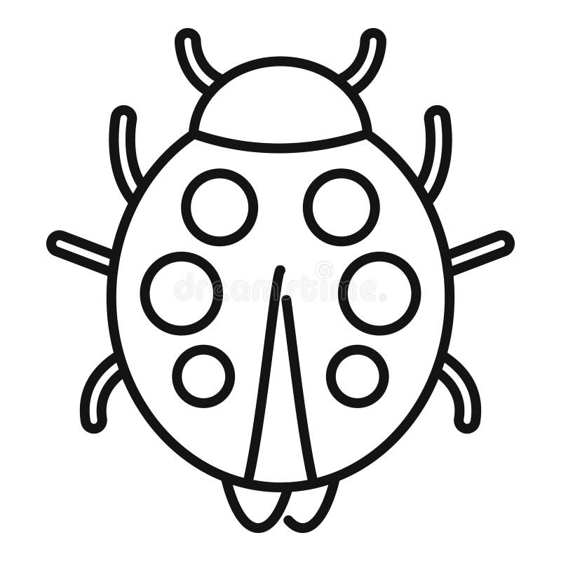 Front Garden Bug Icon Outline Vector. Sheet Nature Art Stock Vector ...
