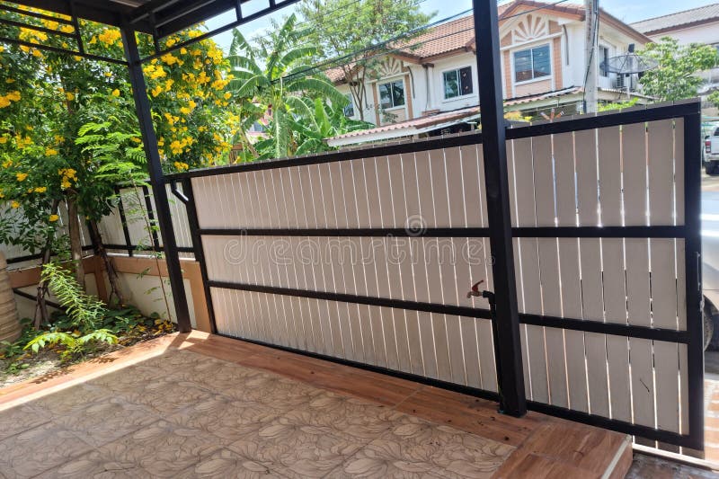 Front Gate on Design Background Stock Image - Image of entry, natural ...