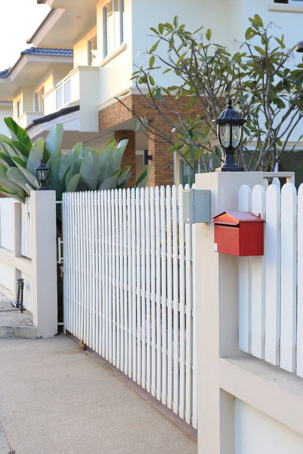 Front gate of house stock image. Image of lifestyle, private - 42016413