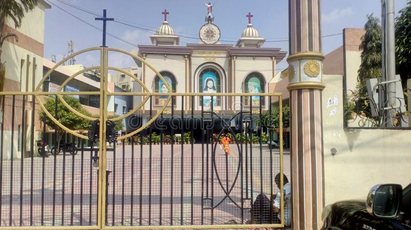 Front Gate of Mother Theresa Hospital and Church Stock Photo - Image of ...