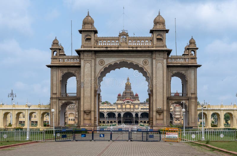 Front Gate of Mysore Palace Stock Photo - Image of king, royal: 298598580