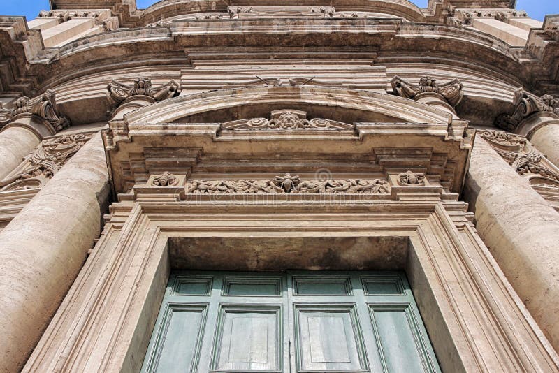 Gate of old church in rome stock image. Image of arch - 105421199