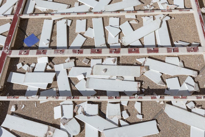 Front Gate Sliding Door Broken Stock Image - Image of panel, wood: 49003473