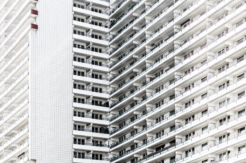 Front of a Great White Modern Residential Building Stock Image - Image ...