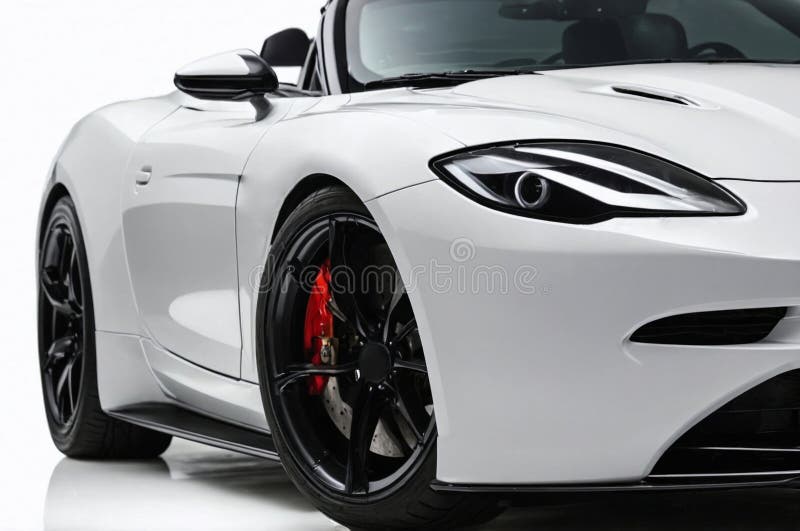 Front Half Side View of Sport Car Stock Illustration - Illustration of ...