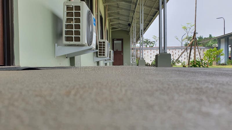 Front Hallway or Front Corridor of the Building, Concrete Floor Stock ...