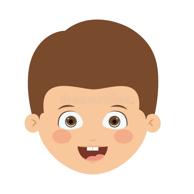 Front head boy icon design stock vector. Illustration of smile - 74471027