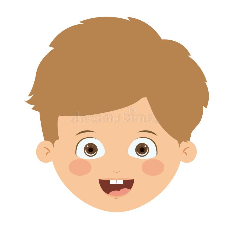 Front head boy icon design stock vector. Illustration of smile - 74471089