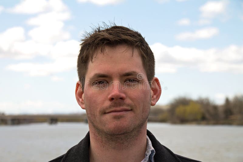 Front Head Shot Man stock photo. Image of romantic, head - 94409864