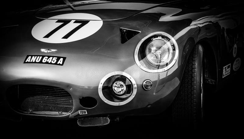 The Front Headlight of a Classic Racing Car Editorial Photo - Image of ...