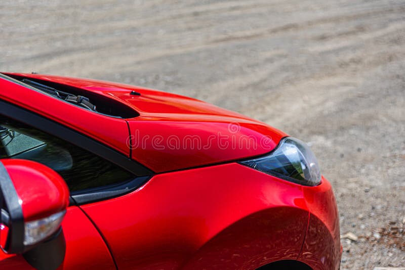Front and Headlight of a Passenger Car. Stock Photo - Image of design ...