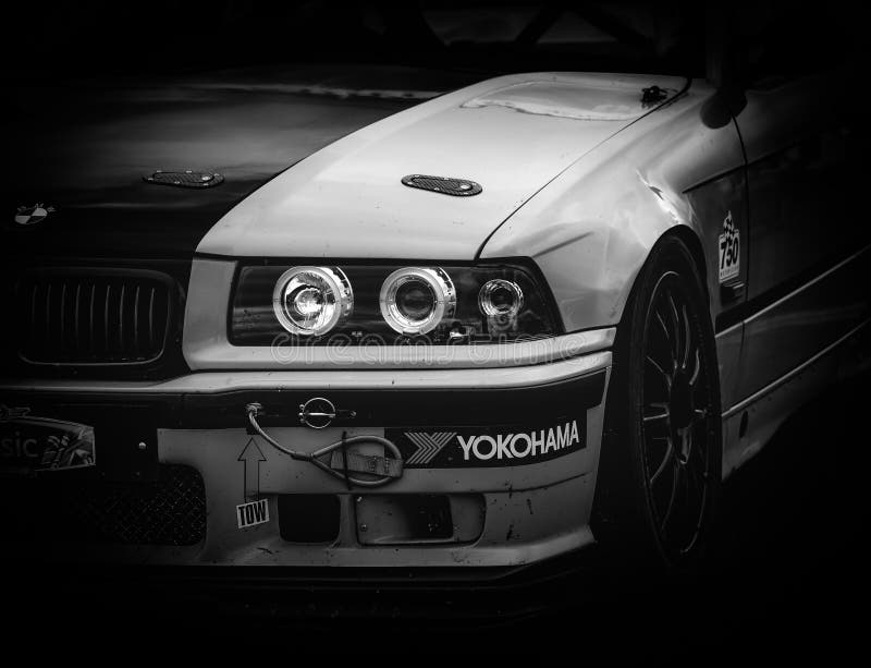 The Front Headlight of a Racing Car Editorial Image - Image of race ...