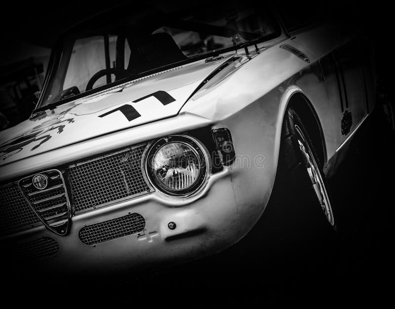 The Front Headlight of a Vintage Racing Car Editorial Photo - Image of ...