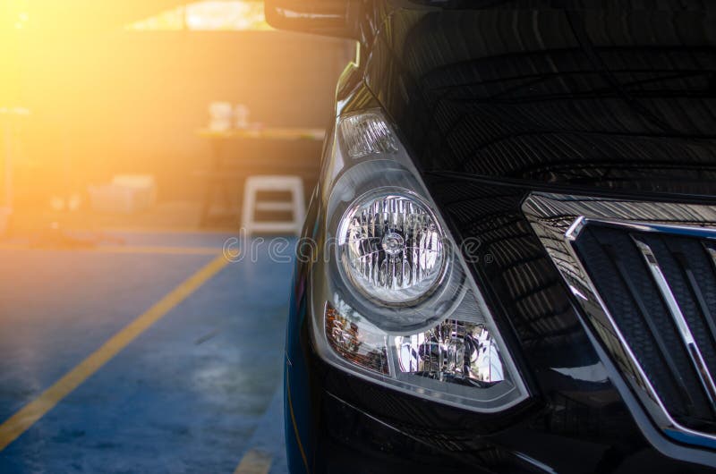 Front headlights stock image. Image of graphic, glass - 118315721