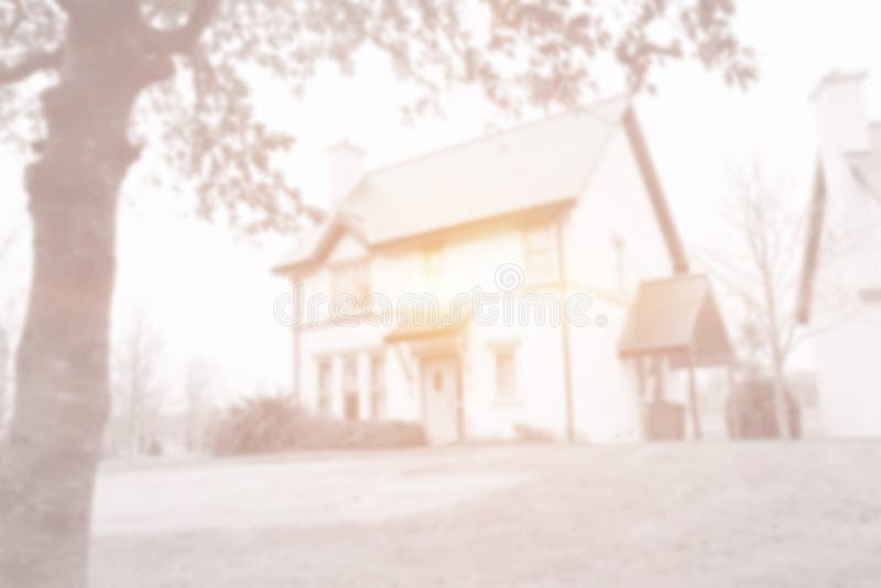 Front of House and Garden with Bright Light Stock Illustration ...