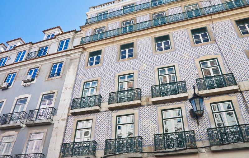 Front of the House, Lisbon, Portugal Stock Photo - Image of lantern ...