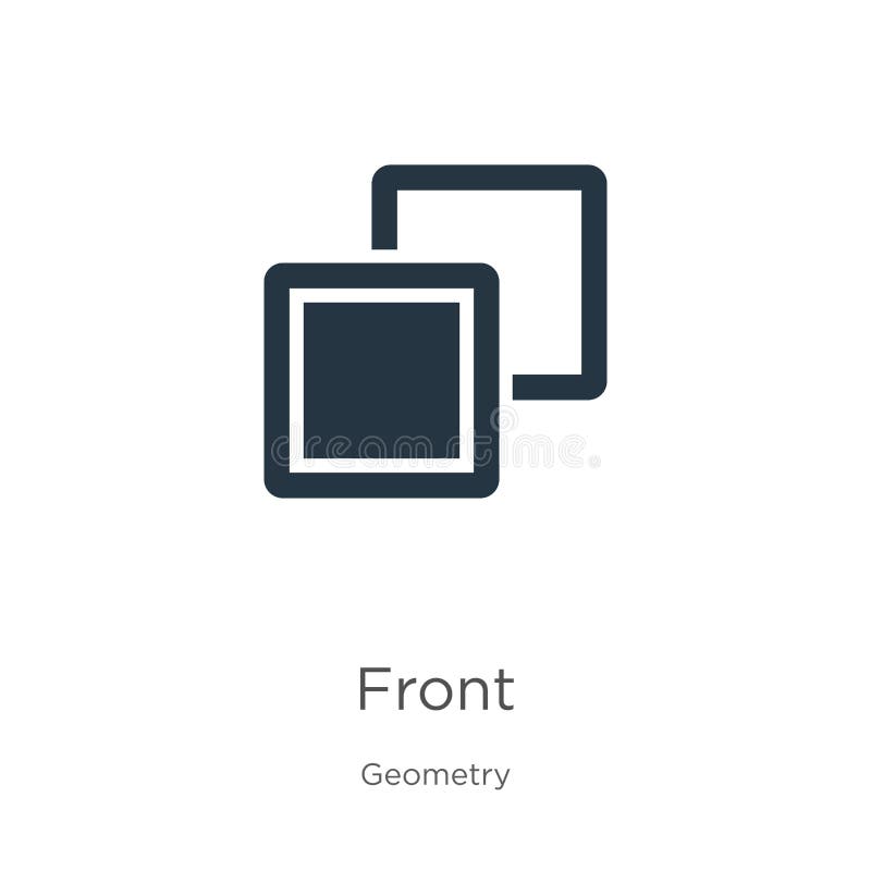 Front Icon Vector. Trendy Flat Front Icon from Geometry Collection ...
