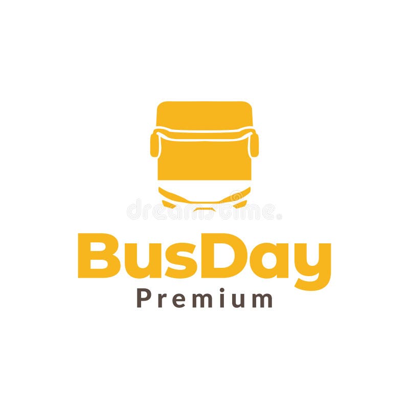 Front Isolated Big Bus Logo Design Vector Graphic Symbol Icon Sign ...