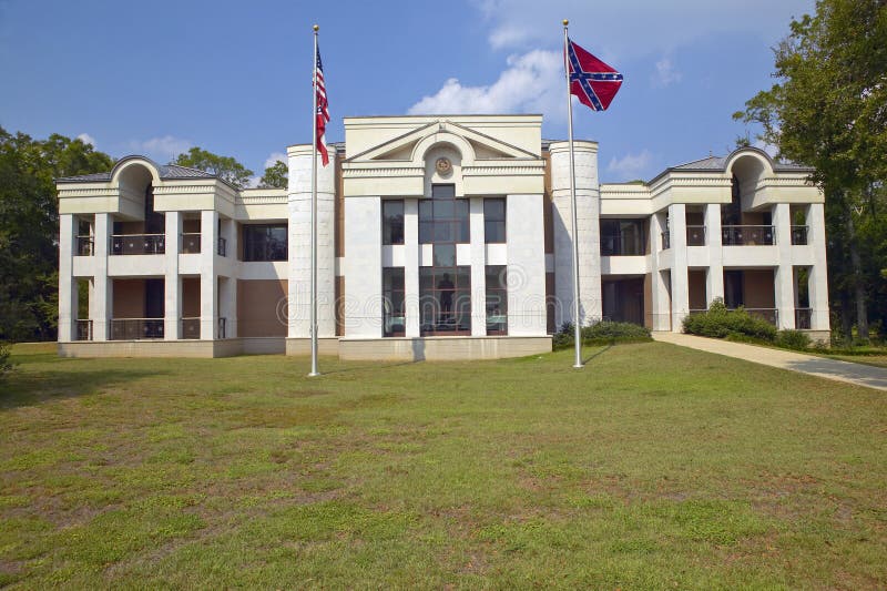 Front of the Jefferson Davis Presidential Library in Biloxi, MS Stock ...