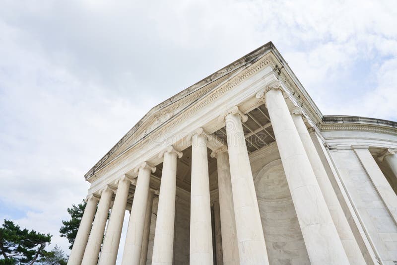 Ionic Pillars at the Jefferson Memorial Stock Image - Image of john ...