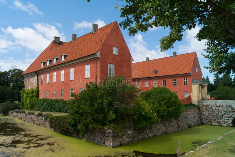 Front of Krapperup Castle stock image. Image of castle - 42806651