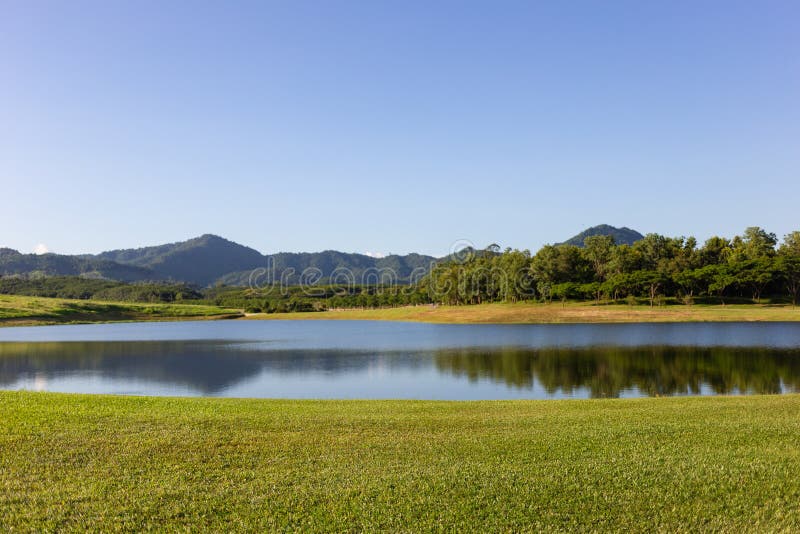 In front of lake view stock image. Image of view, background - 158638325