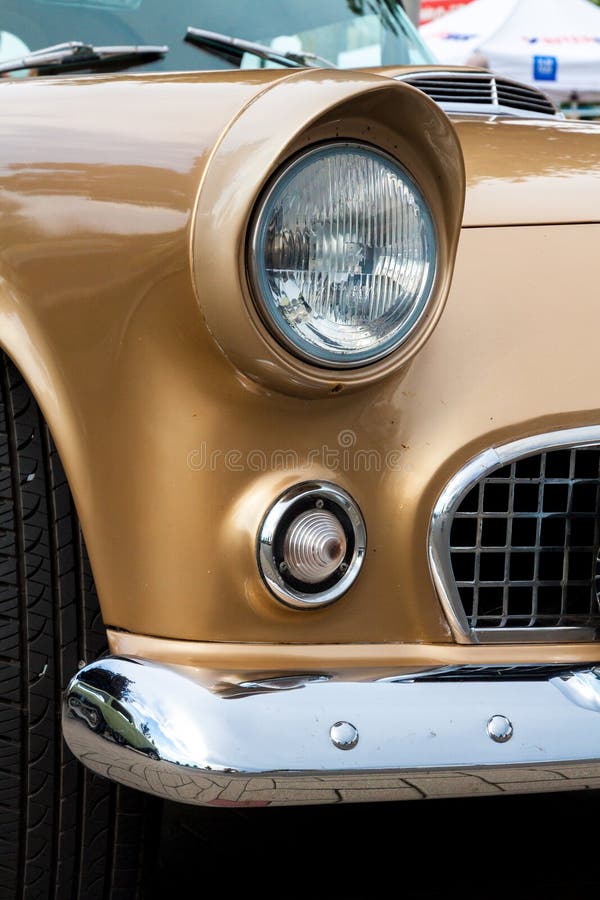 Front of a vintage car stock photo. Image of original - 165400508