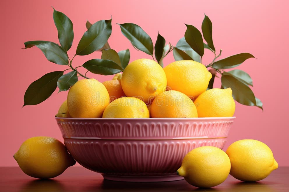 Front Lemon View with Sliced ??lemon Inside the Plate on the P Stock ...