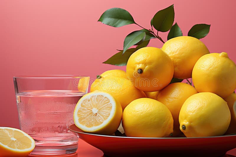 Front Lemon View with Sliced ??lemon Inside the Plate on the P Stock ...