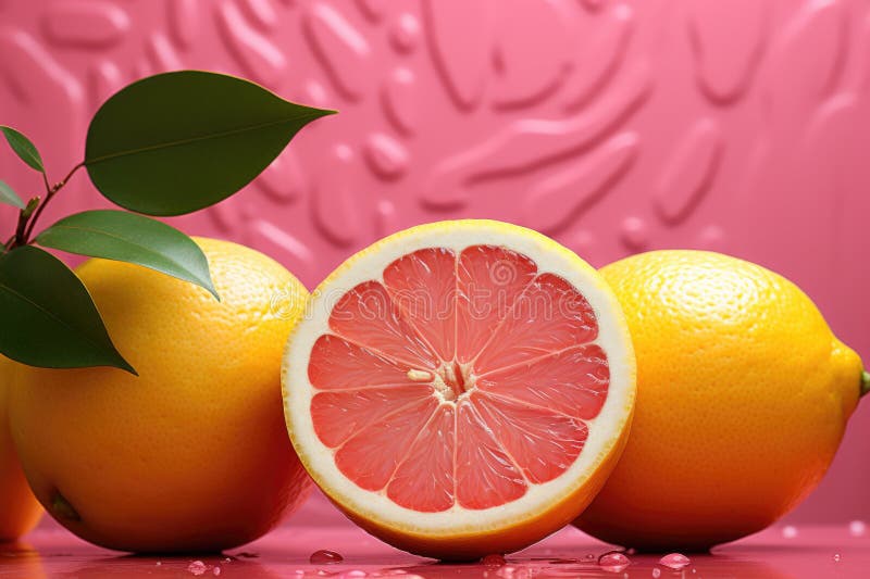 Front Lemon View with Sliced ??lemon on the P Stock Illustration ...