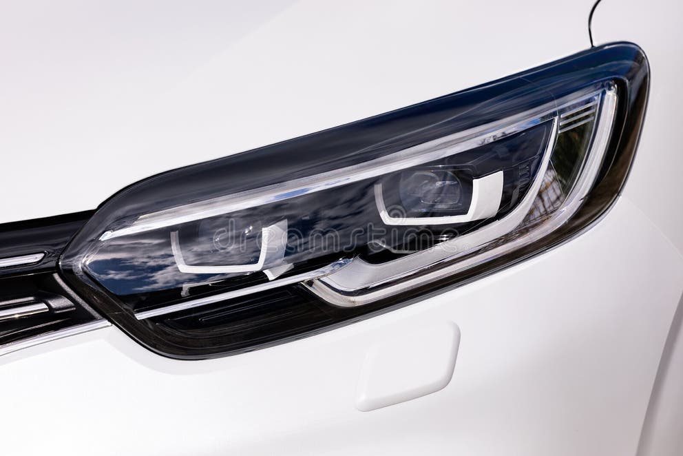 Front light of a car stock photo. Image of technology - 179153282