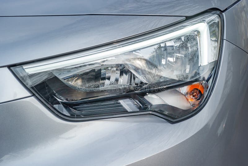 Front light of a car stock image. Image of automobile - 151638293