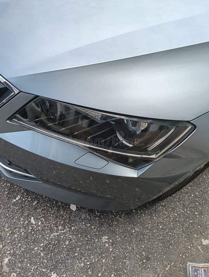 The Front Light on the Left Side of the Passenger Car Stock Image ...