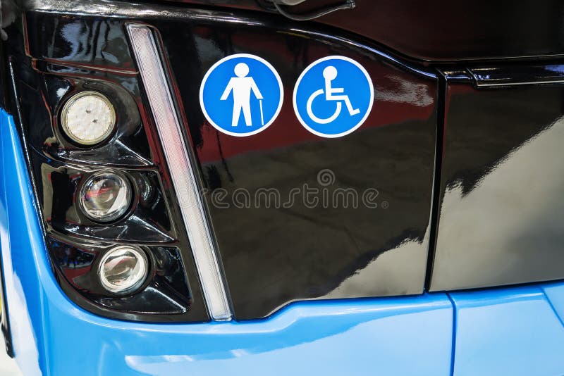 Front Lights Bus with Symbols Stickers Transport for the Disable Stock ...