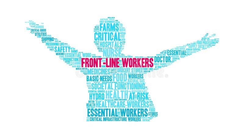 Front Line Workers Animated Word Cloud Stock Video - Video of human ...