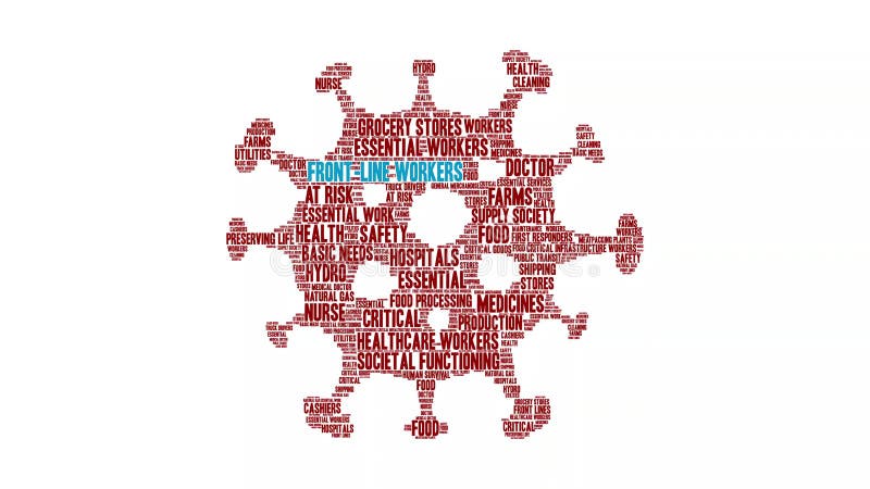 Front Line Workers Animated Word Cloud Stock Video - Video of ...