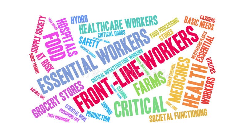 Front Line Workers Animated Word Cloud Stock Video - Video of human ...