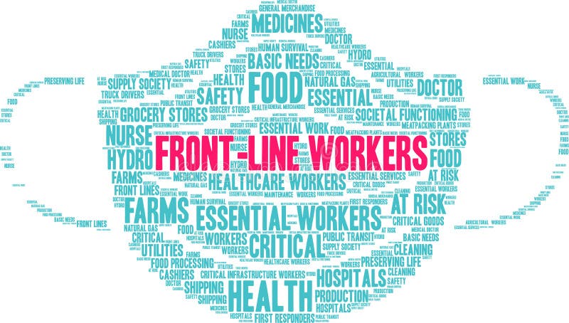 Line of Workers with One Falling into a Trap Door Stock Illustration ...