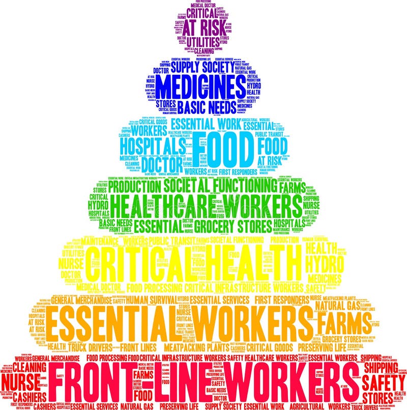 Front Line Workers Word Cloud Stock Vector - Illustration of lines ...